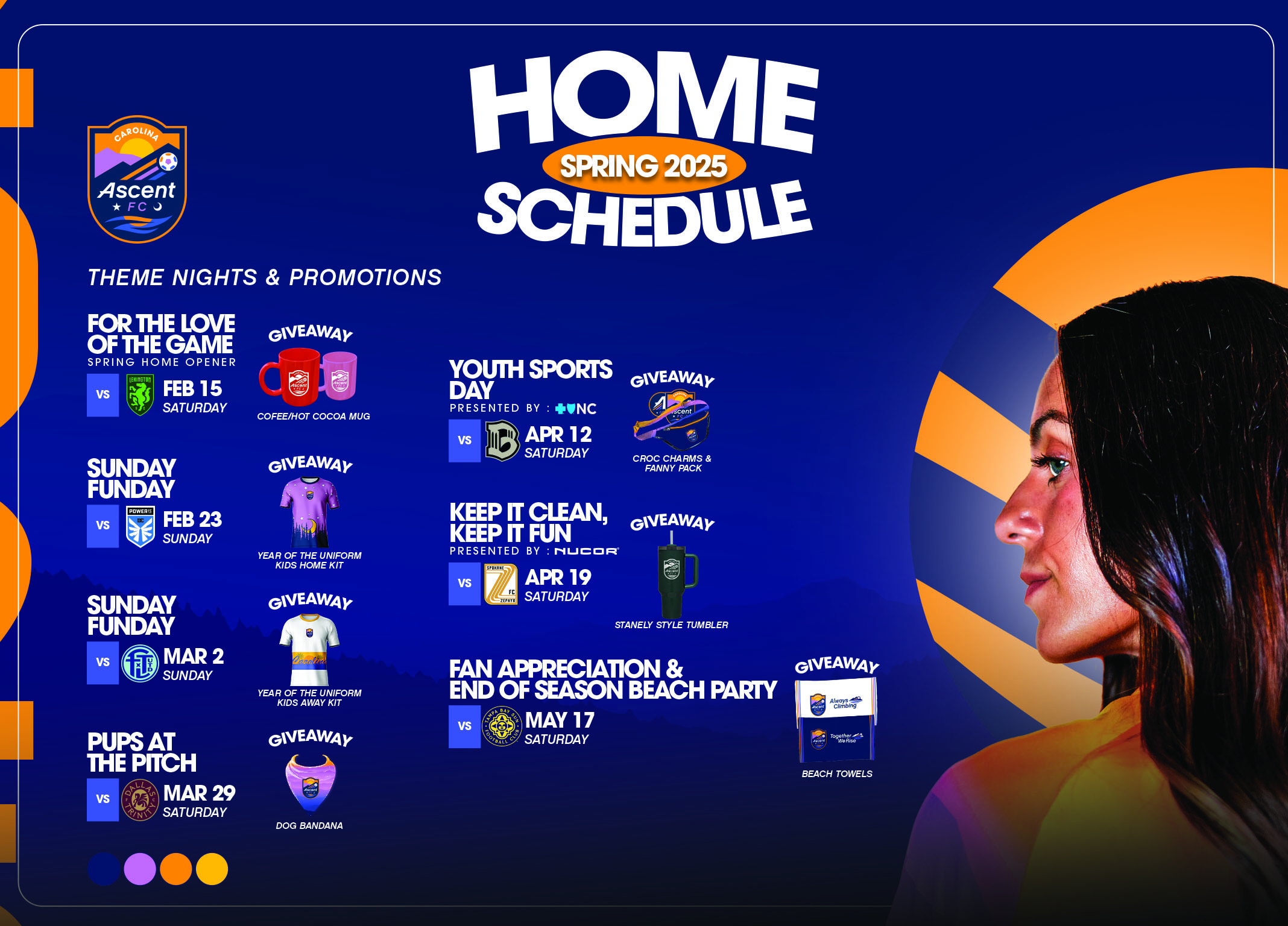 Carolina Ascent FC Promo Schedule - Carolina Ascent FC